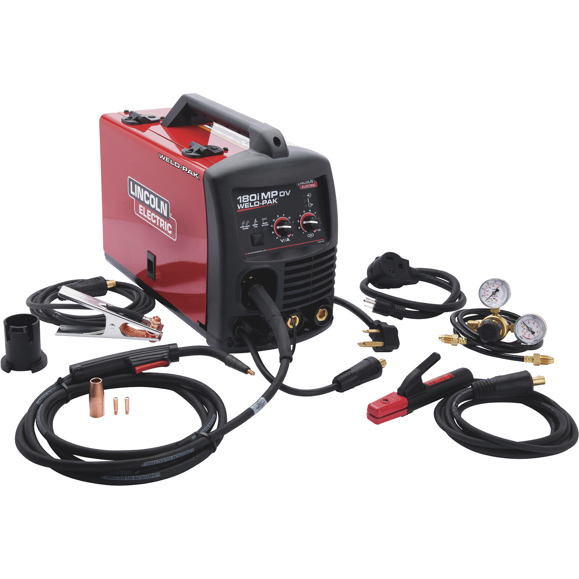 Lincoln Electric WELD-PAK 180i MP DV Flux-Core/MIG Multi-Process Welder, 120V/230V, 180 Amp ...